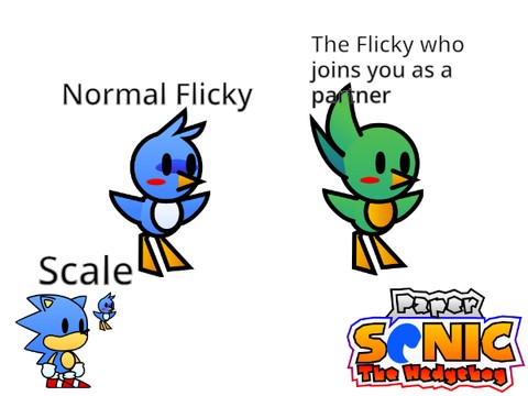 Paper Sonic Flicky Concepts but better