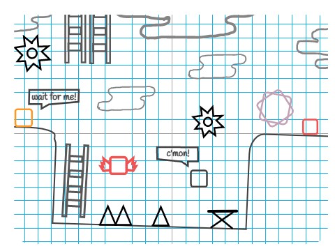 Online Outline ☁ // a cloud multiplayer scrolling platformer racing ...