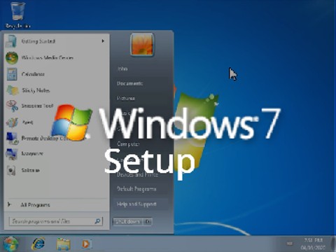 Microsoft Windows 7 Setup Simulator