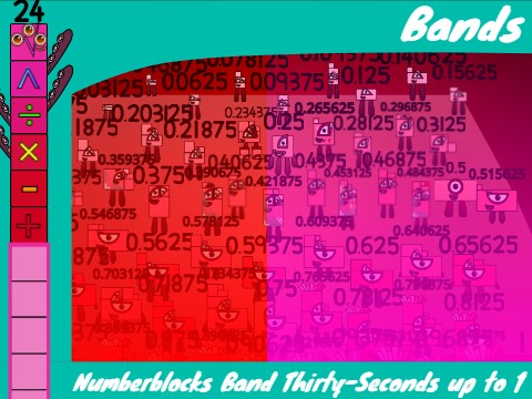 Numberblocks Band Sixty-Fourths up to 1 (Help)