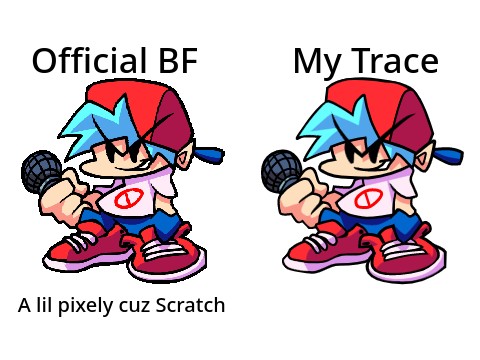 My FNF BF Vector Trace vs AwezomeXD's
