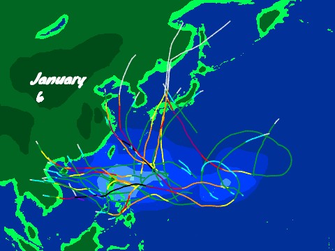 Pacific Typhoon Season Simulator with Old International Names!
