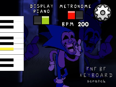 FNF Majin sonic piano keyboard