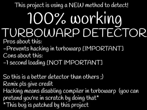 *New Method* Turbowarp Detector