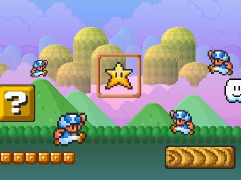 Online Multiplayer Toad run race to the top