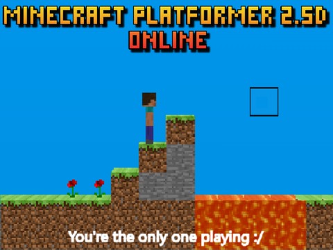 Minecraft scrolling platformer 2.5D online