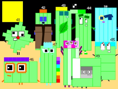 Numberblocks Band Retro 41-50 but with trexzachary14's sounds