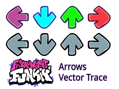 Friday Night Funkin' Arrows Vector Trace
