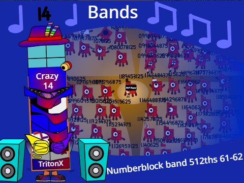 Numberblocks Band Sixteenths 0.984375-1.189453125