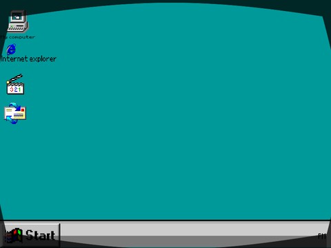 Windows 95 Simulator with CRT effect