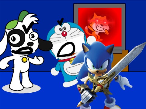 Sonic Gets Caught Watching Dabbing Scratch Cat Meme