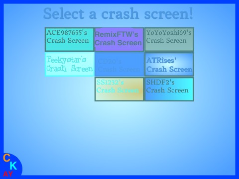 Add your crash screen!