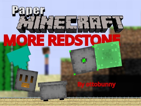 Paper Minecraft REDSTONE MOD!!! (Minecarts, Sticky Pistons, and more)
