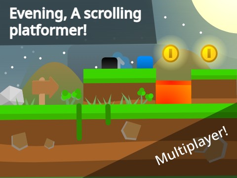Evening ☁Multiplayer☁ Scrolling Platformer! #Games #Platformers #Art #Multiplayer #All