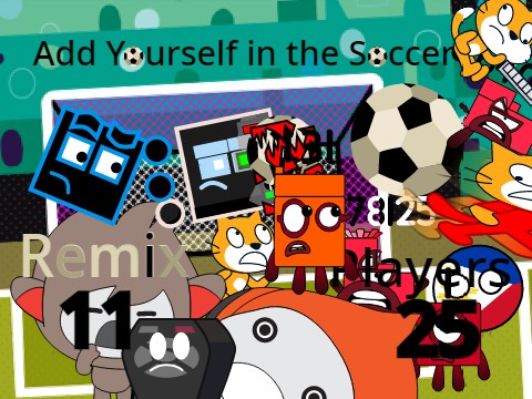Add Yourself in the Soccer [ Remix 11 / 25 Players ]