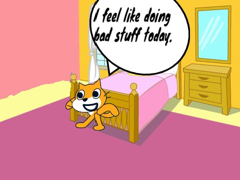 When scratch cat tries to be bad