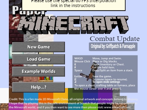 (WIP) Paper Minecraft Combat Update (w_ Difficulty selector, Critical ...