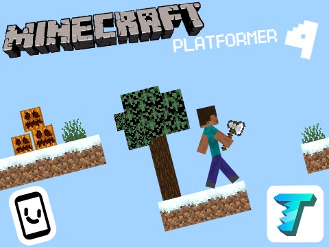 Minecraft 4 | Snowy Biome | Scrolling Platformer | #games #all #minecraft #trending