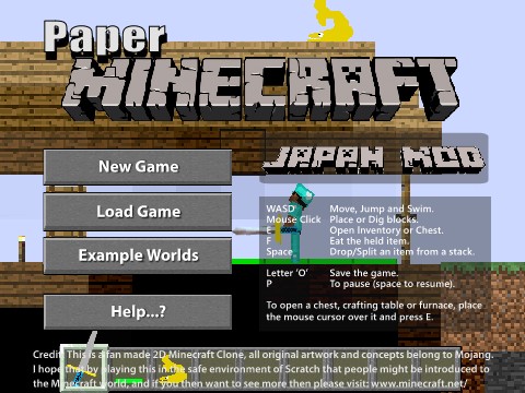 [Japan mod] Paper Minecraft v11.5 (Minecraft 2D) v1.0 remix