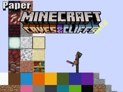 Paper Minecraft Caves & Cliffs Beta
