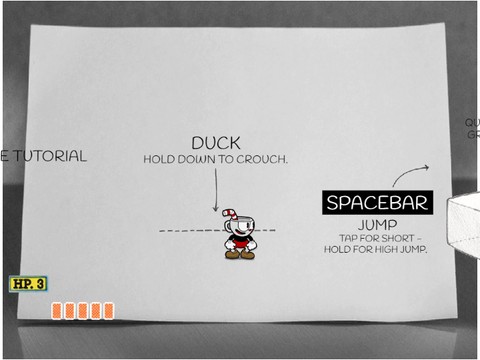 Cuphead Tutorial level