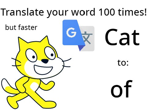 Translate your word 100 times! but faster