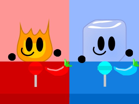 SCRATCH MUKBANG - Red food vs blue food BFDI