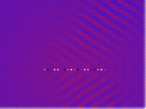 Phased Array Simulation (interfering waves)