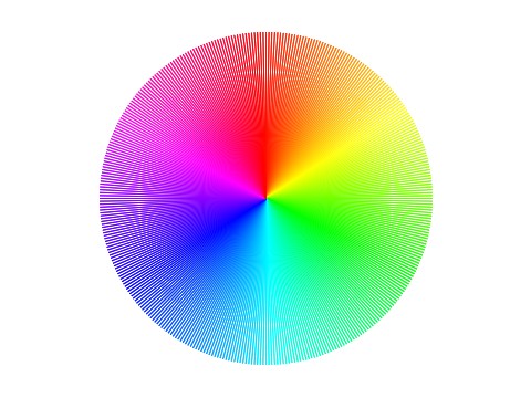 Animated Moire Color Wheel