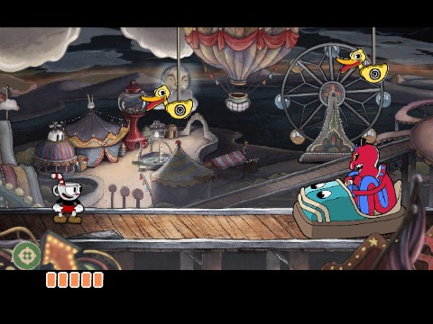 Cuphead Beppi The Clown Boss Fight but cuphead is invincible