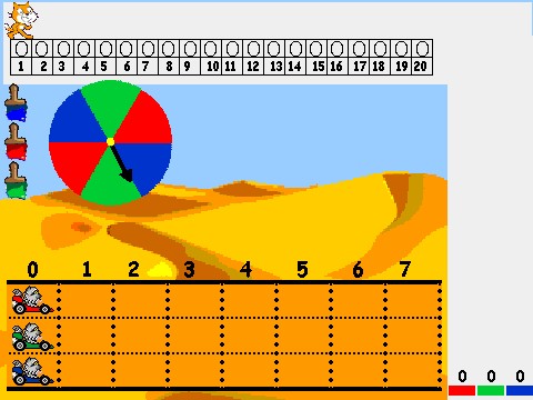 Cars racing using spinner