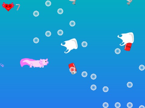 Rainbow Floating Axolotl Game