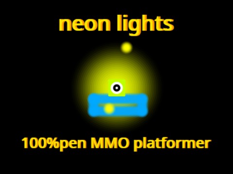 neon lights 100%pen MMO platformer