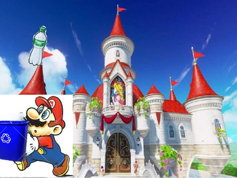 Mario help the earth at earth day mario time.