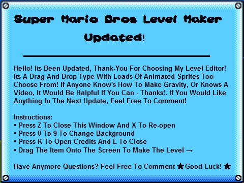 Super Mario Bros Level Maker (Complete)