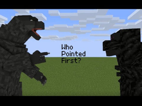 Mine-imator Godzilla point meme