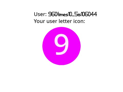 User letter icon generator