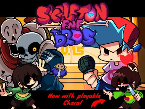 [V.1.5!] FNF - "Skeleton Bros" (with playable Chara)