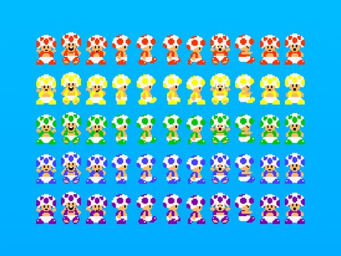 SMB1 Toad Sprite Pack