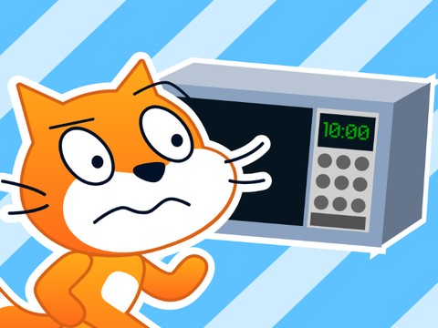 Scratch Cat uses a Microwave