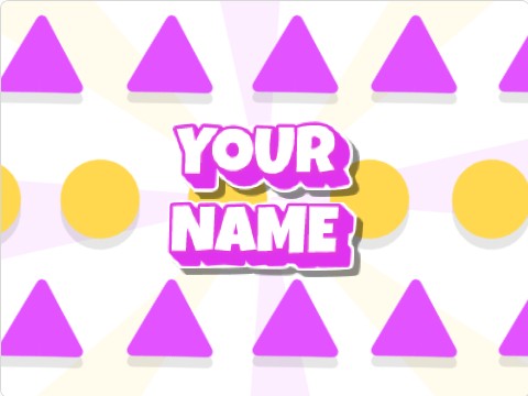 Yellow and Pink Intro Template