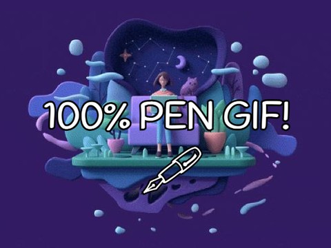 100% Pen Looping Gif