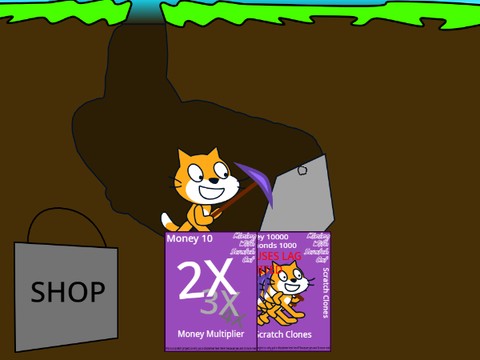 Mining with scratch cat