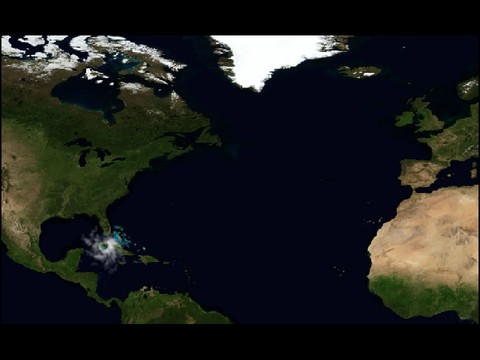 Hurricane creator with sattilite