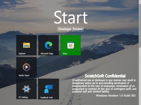 Windows Modern 1.0 Dev Build NT 6.3