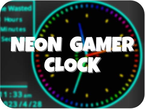Neon Gamer Clock [100% Pen] #all #art