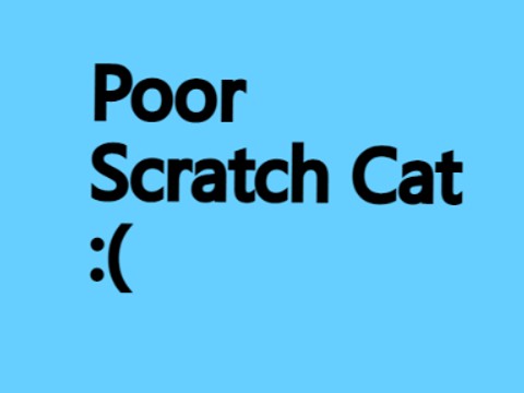 (animated(ish))Poor scratch cat