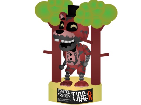 Ignited Freddy statue/model