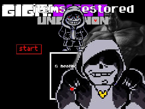 giga dust sans fight uncannon