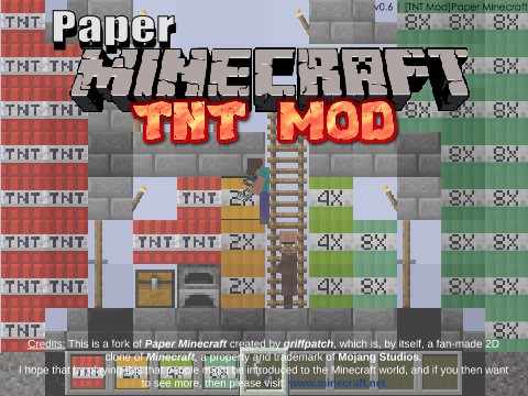 Paper Minecraft TNT mod